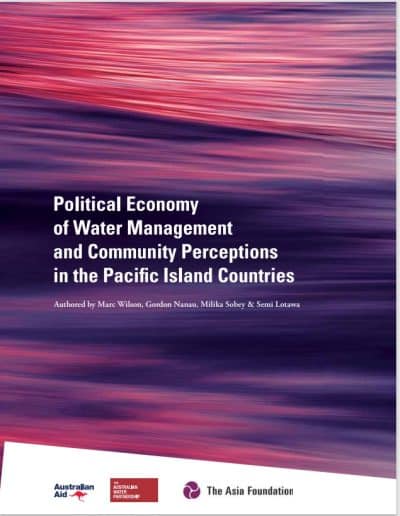 Political Economy of Water Management and Community Perceptions in the ...